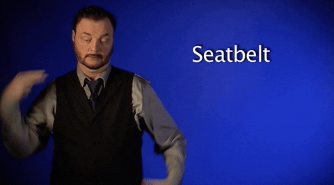 Sign Language Seatbelt GIF by Sign with Robert - Find & Share on GIPHY