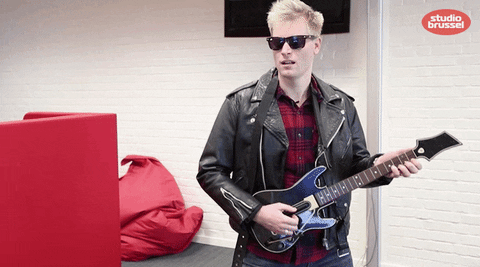 Guitar Hero Stijn Vlaeminck GIF by Studio Brussel - Find & Share on GIPHY