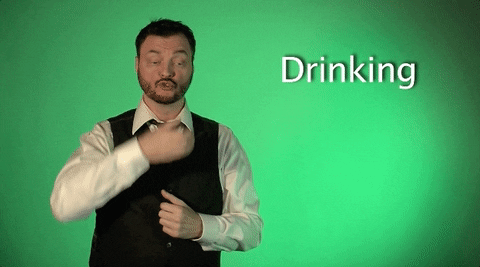 Sign Language Drinking GIF by Sign with Robert - Find & Share on GIPHY