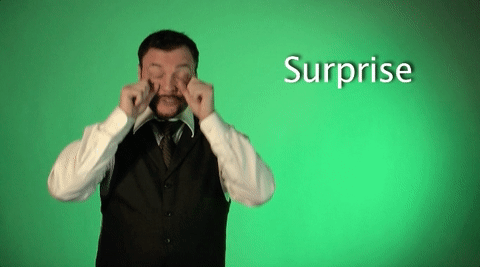 Sign Language Surprise GIF by Sign with Robert - Find & Share on GIPHY
