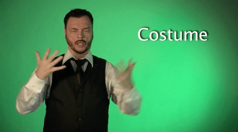 Sign Language Costume GIF by Sign with Robert - Find & Share on GIPHY