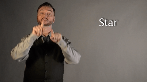 Sign Language Star GIF by Sign with Robert - Find & Share on GIPHY