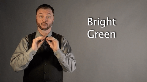Bright Green Asl GIF by Sign with Robert - Find & Share on GIPHY