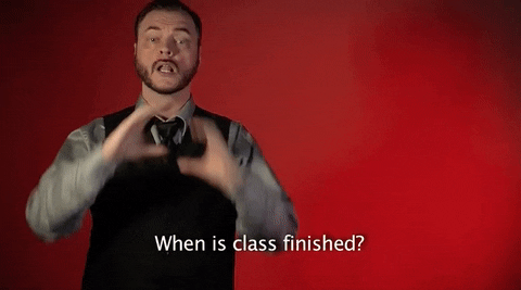Sign Language When Is Class Finished GIF by Sign with Robert - Find ...