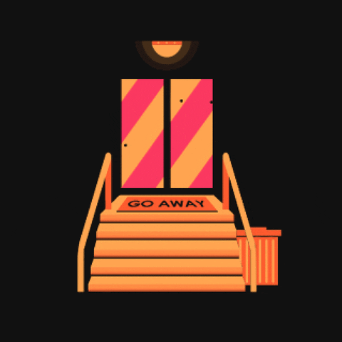 Go Away Art GIF by Alex Bielovich - Find & Share on GIPHY