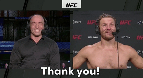 Joe Rogan Thank You GIF by UFC - Find & Share on GIPHY