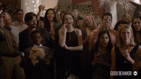 Happy Michelle Dockery GIF by Good Behavior - Find & Share on GIPHY