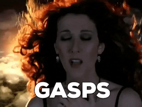 Gasp GIF by Celine Dion - Find & Share on GIPHY
