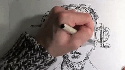 Drawing Portrait GIF by Alex Boya - Find & Share on GIPHY