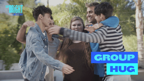 Group Hug Love By Dobre Brothers Bright Fight GIF - Find & Share on GIPHY