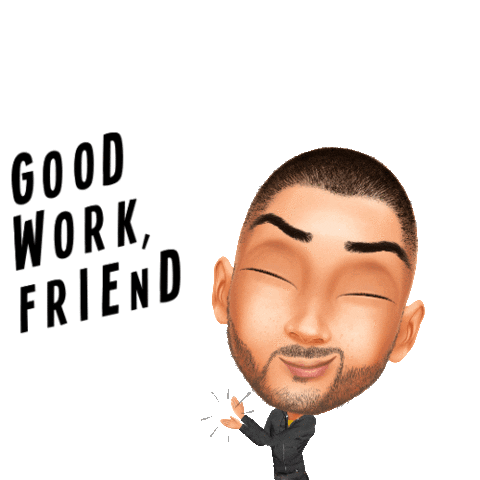 Manthonyajr Good Work Friend Sticker by Genies for iOS & Android | GIPHY