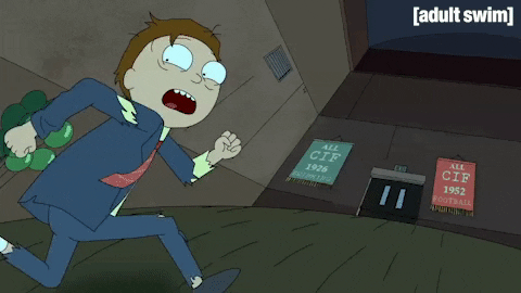 Season 1 Running GIF by Rick and Morty - Find & Share on GIPHY