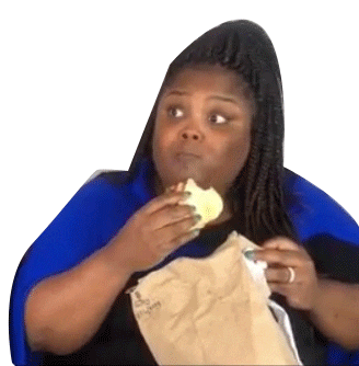 Comedy Eating Sticker by hashtagbooked for iOS & Android | GIPHY