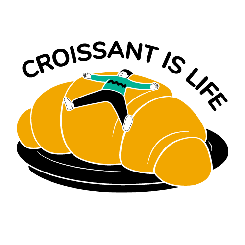 Cafe Croissant Sticker by SAVOURSG for iOS & Android | GIPHY