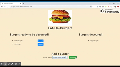 GitHub - ShipraD25/burger: This is a burger logger app made with MySQL, Node, Express ...