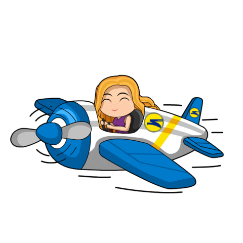 Ukraine International Airlines Flying Girl Sticker by Dafna May for iOS ...