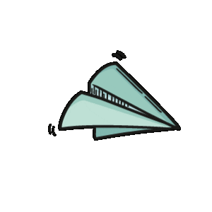 Paper Airplane Papierflieger Sticker by wendweb for iOS & Android | GIPHY