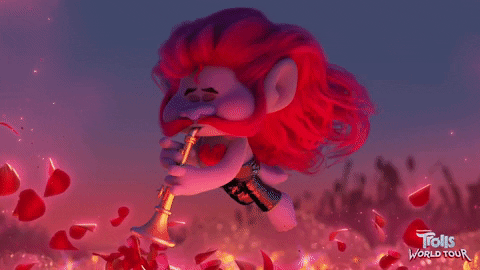 Playing Music Trumpet GIF by DreamWorks Trolls - Find & Share on GIPHY