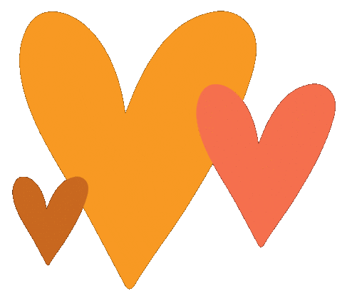 Orange Hearts Sticker for iOS & Android | GIPHY