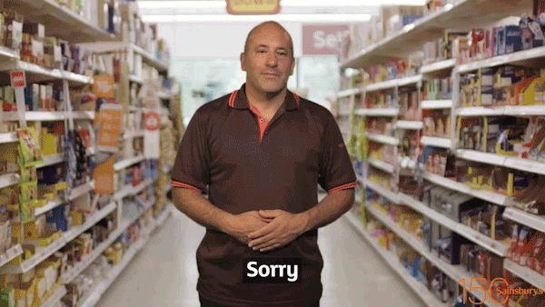 Sorry United Kingdom GIF by Sainsbury's - Find & Share on GIPHY