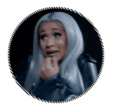 Scared Cardi B Sticker by FaraOana for iOS & Android | GIPHY