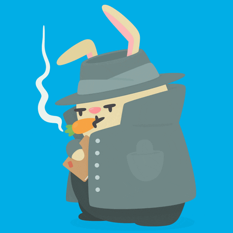 Bunny Spy GIF by Hopper - Find & Share on GIPHY