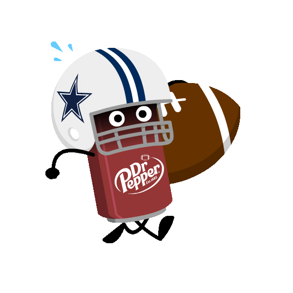 Dallas Cowboys Running Sticker by Dr Pepper for iOS & Android | GIPHY