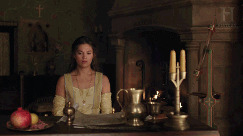 Shocked Princess Isabella GIF by HISTORY UK - Find & Share on GIPHY
