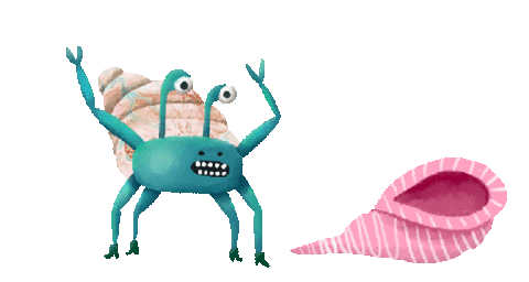 Hermit Crab Love Sticker by JordanBruner for iOS & Android | GIPHY