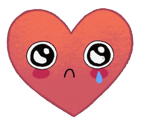Sad Broken Heart Sticker by Alyssa De Asis for iOS & Android | GIPHY
