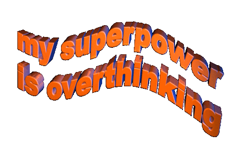 Superpower Overthinking Sticker by Our Grandfather Story for iOS ...