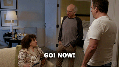 Angry Go Away GIF by Curb Your Enthusiasm - Find & Share on GIPHY