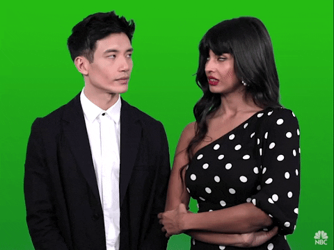 The Good Place Jameela Jamil GIF by NBC - Find & Share on GIPHY