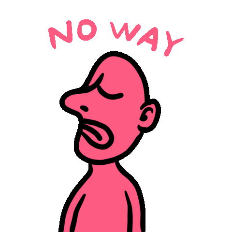 No Way Cartoon Sticker by Darién Sánchez for iOS & Android | GIPHY