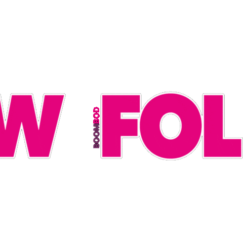 Follow Us Sticker by BoomBod for iOS & Android | GIPHY