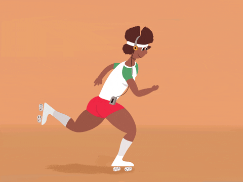 Roller Girl Vintage GIF - Find & Share on GIPHY