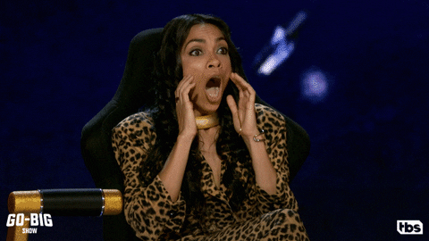 Shocked Rosario Dawson GIF by TBS Network - Find & Share on GIPHY