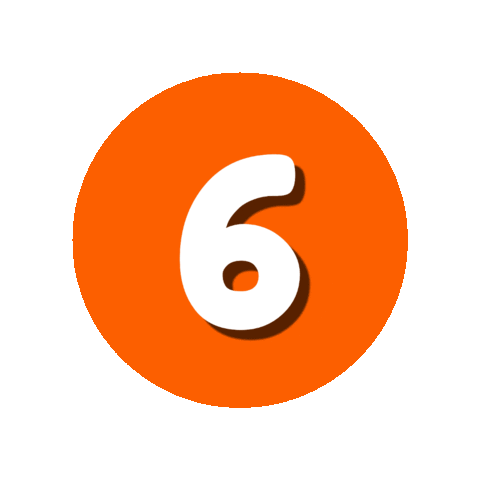 Orange Number Sticker for iOS & Android | GIPHY