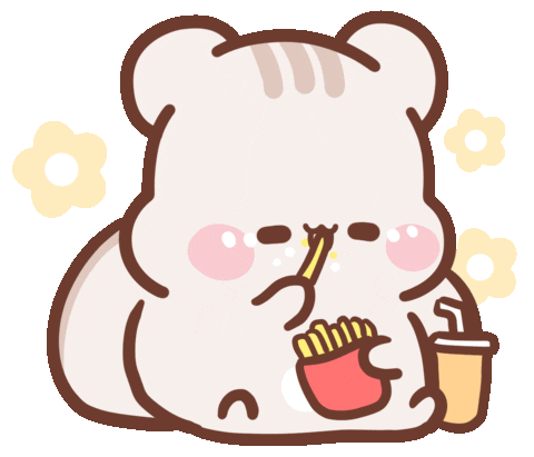 Eat Fast Food Sticker by SweetHouse for iOS & Android | GIPHY