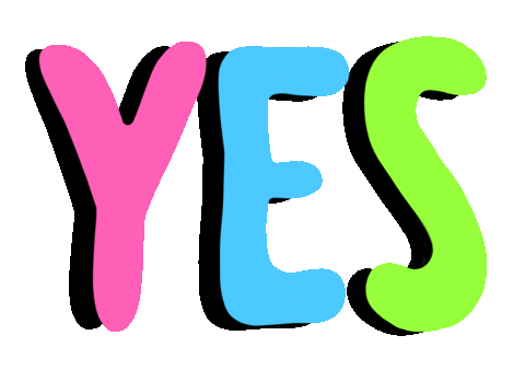 Yes Yes Colour Sticker for iOS & Android | GIPHY