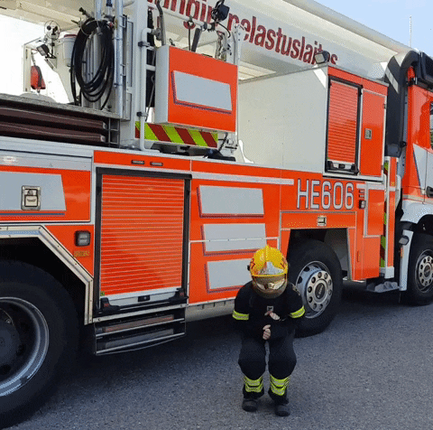 Jump Firefighter GIF by Stadinbrankkari - Find & Share on GIPHY