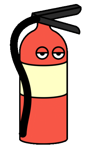 Fire Extinguisher Burnard Sticker by Make it Move for iOS & Android | GIPHY