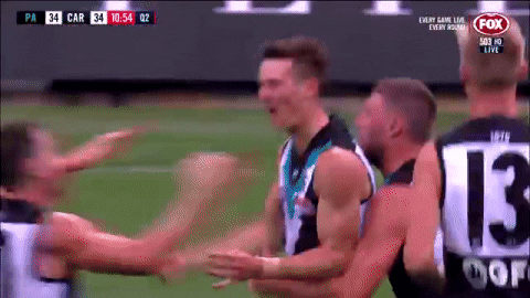 Goals Celebrations GIF by AFL - Find & Share on GIPHY