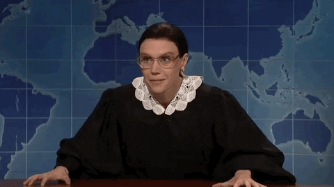 Sliding Ruth Bader Ginsburg GIF by Saturday Night Live - Find & Share ...