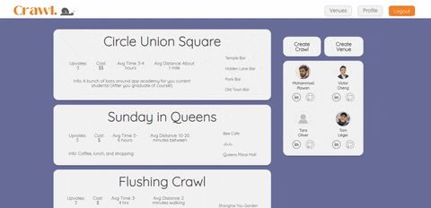 GitHub - vstoic/crawl: A full-stack website, users create venues and crawls (groups of venues ...