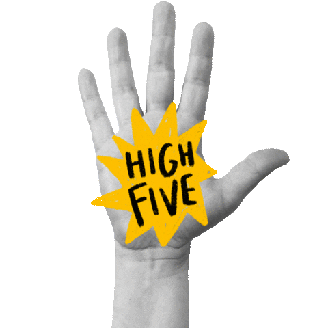 High Five Well Done Sticker by Sarah The Palmer for iOS & Android | GIPHY