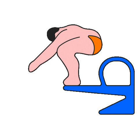 Mr Bean Swimming Sticker by thomashedger for iOS & Android | GIPHY