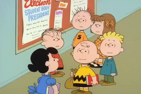 Youre Not Elected Charlie Brown GIF by Peanuts - Find & Share on GIPHY