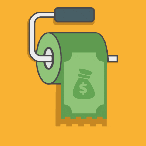 Toilet Paper Money GIF by MyLead.global - Find & Share on GIPHY