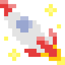 Rocket Ship Pixel Sticker for iOS & Android | GIPHY